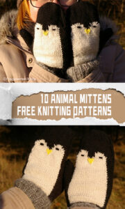 10 Knitted Animal Mittens Free Patterns - iGOODideas.com