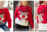 Reindeer Red Nose Jumper Free Knitting Patterns - I Good Ideas