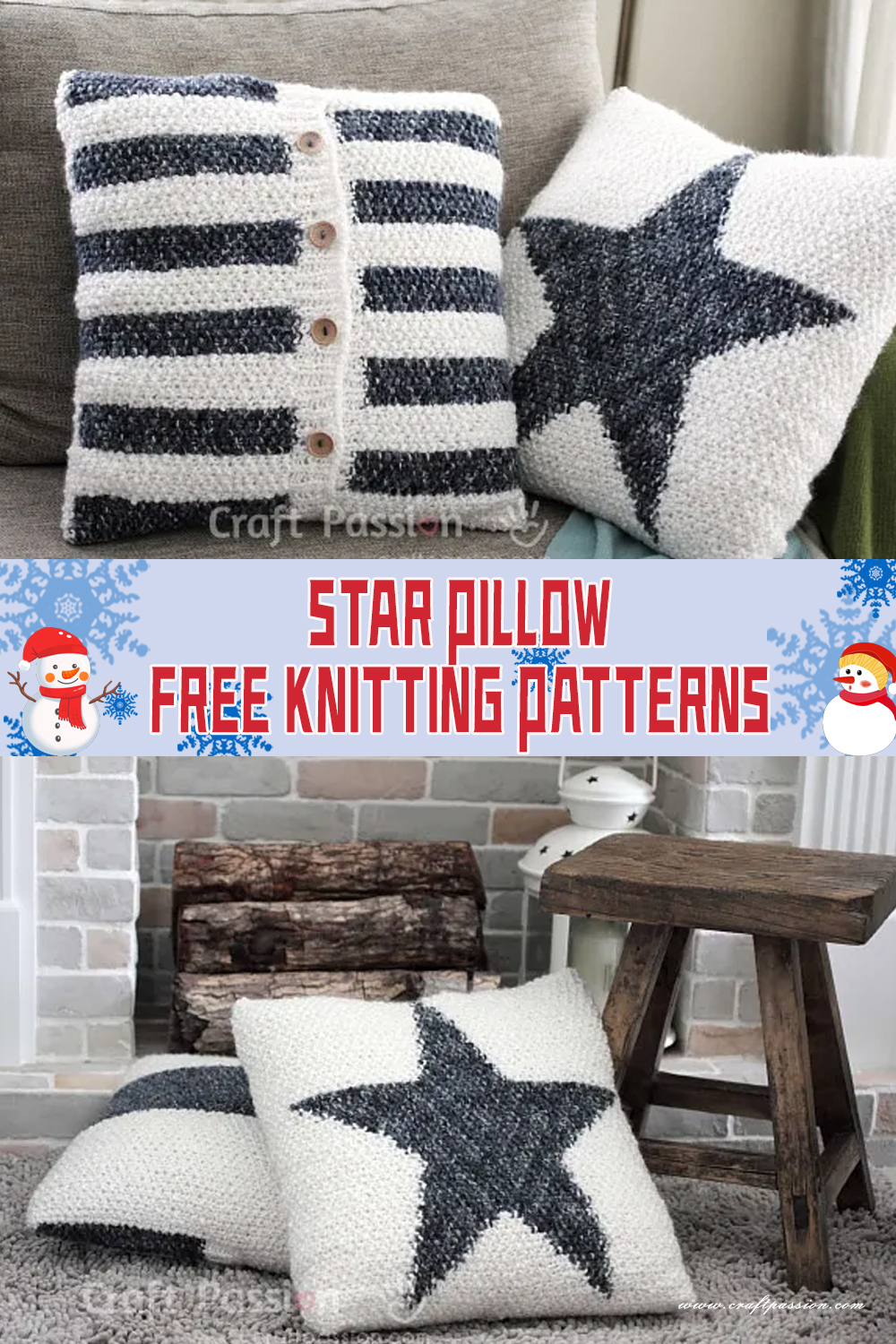 Star Pillow Free Knitting Patterns - iGOODideas.com
