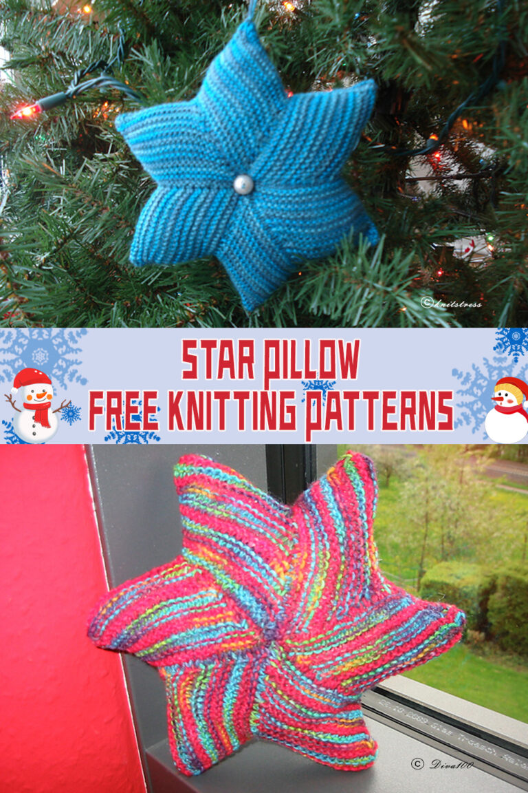Star Pillow Free Knitting Patterns - iGOODideas.com