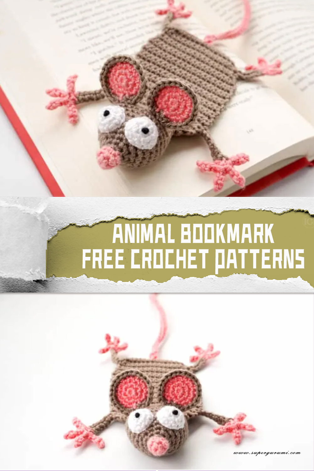 6 Animal Bookmark Free Crochet Patterns - iGOODideas.com
