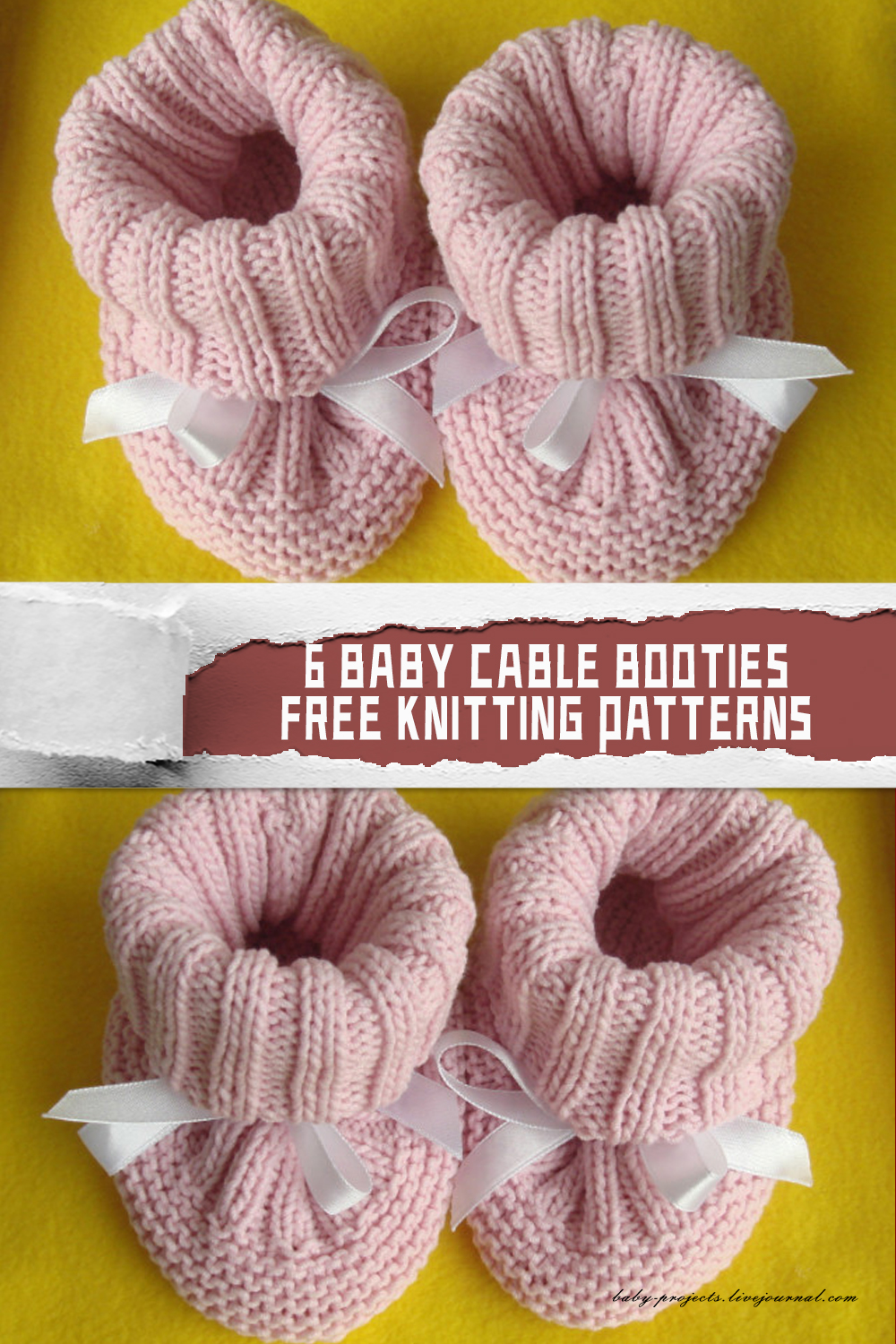 6 Cozy Knitting Patterns for Baby Cable Booties - iGOODideas.com