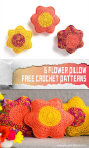 6 FREE Flower Pillow Crochet Patterns - iGOODideas.com