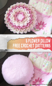 6 FREE Flower Pillow Crochet Patterns - iGOODideas.com