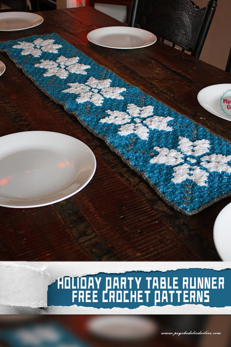 Holiday Party Table Runner Free Crochet Patterns - iGOODideas.com