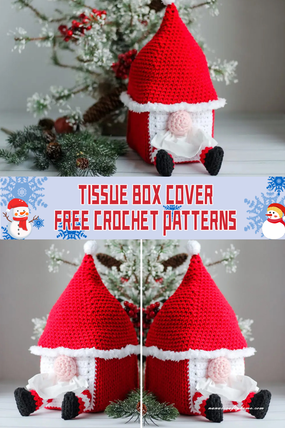 Christmas Tissue Box Cover FREE Crochet Patterns - iGOODideas.com