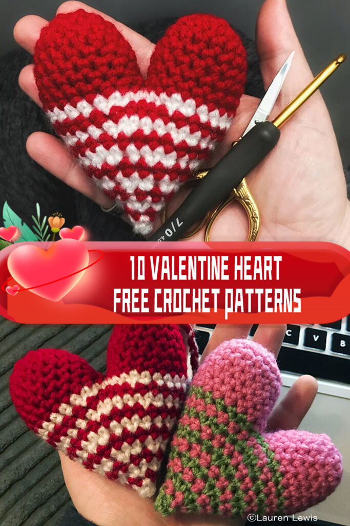 10 Valentine Heart Free Crochet Patterns - iGOODideas.com