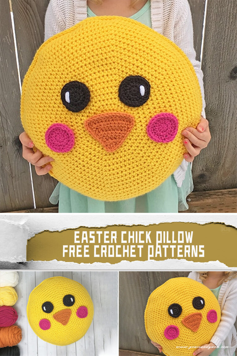 Easter Chick Pillow FREE Crochet Patterns - iGOODideas.com