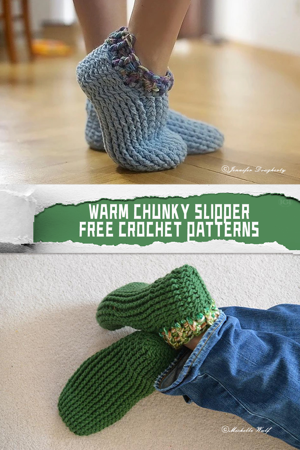 Warm Chunky Slipper FREE Crochet Patterns - iGOODideas.com