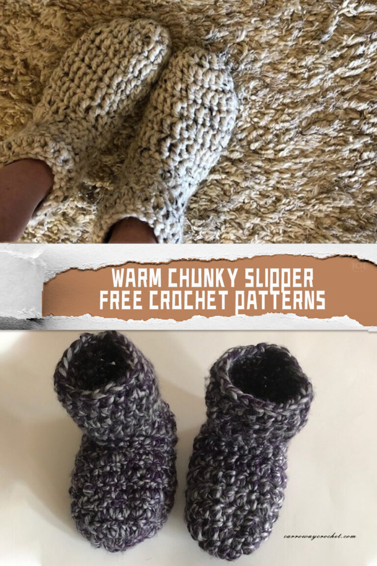 Warm Chunky Slipper FREE Crochet Patterns - iGOODideas.com