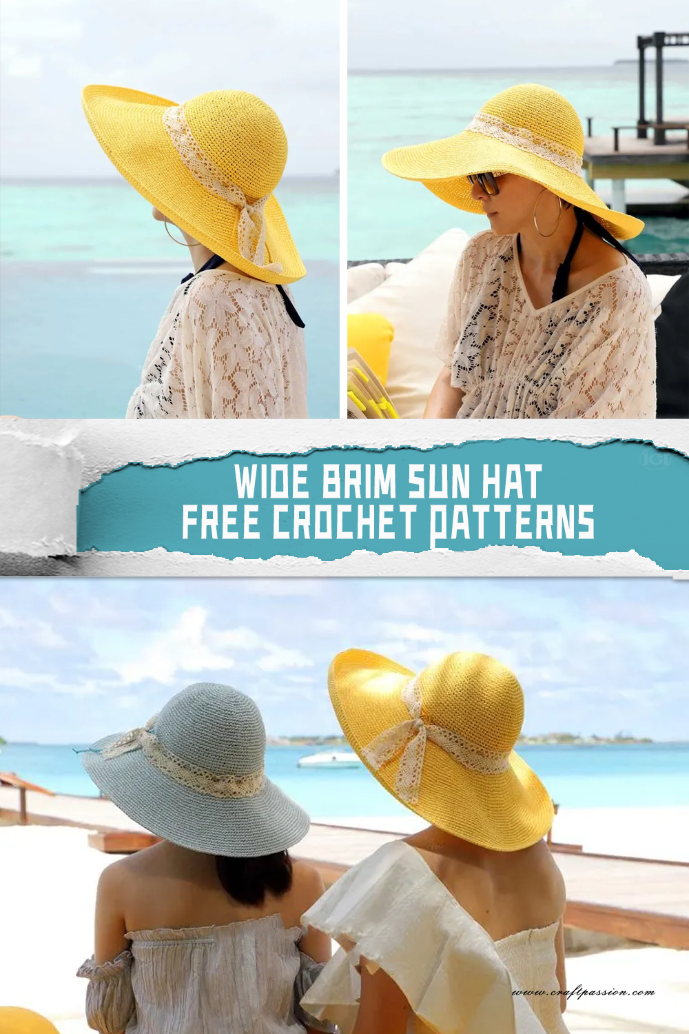 Wide Brim Sun Hat FREE Crochet Patterns - iGOODideas.com