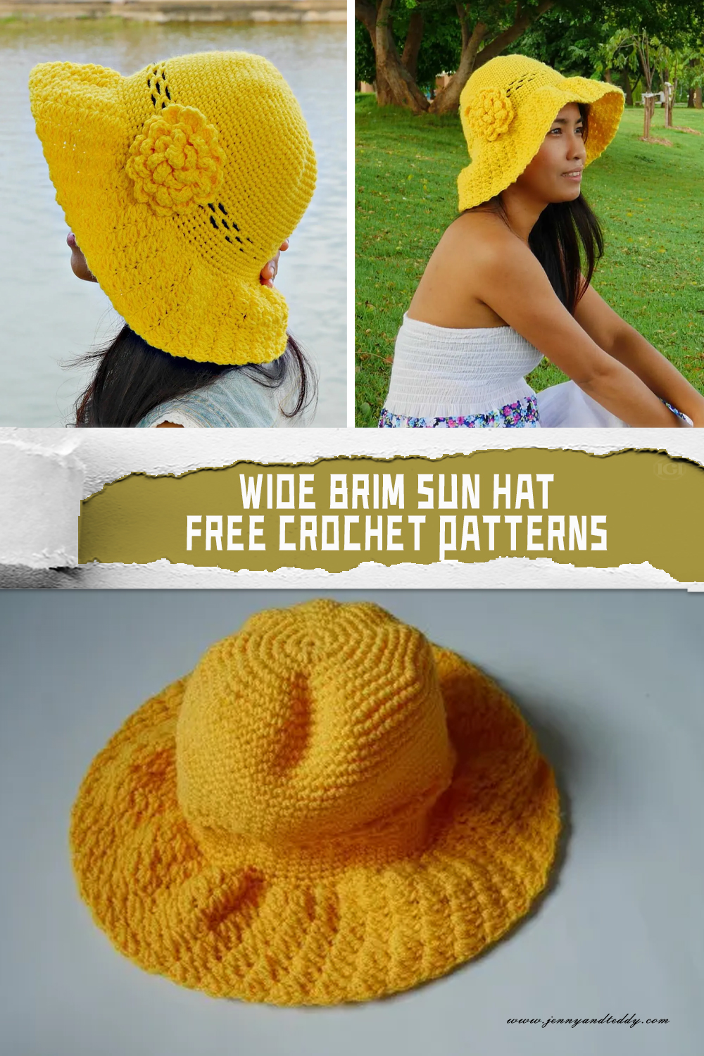 Wide Brim Sun Hat FREE Crochet Patterns - iGOODideas.com