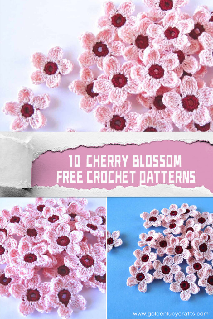 10 Crochet Cherry Blossom FREE Patterns - iGOODideas.com