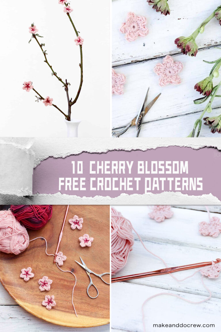 10 Crochet Cherry Blossom FREE Patterns - iGOODideas.com