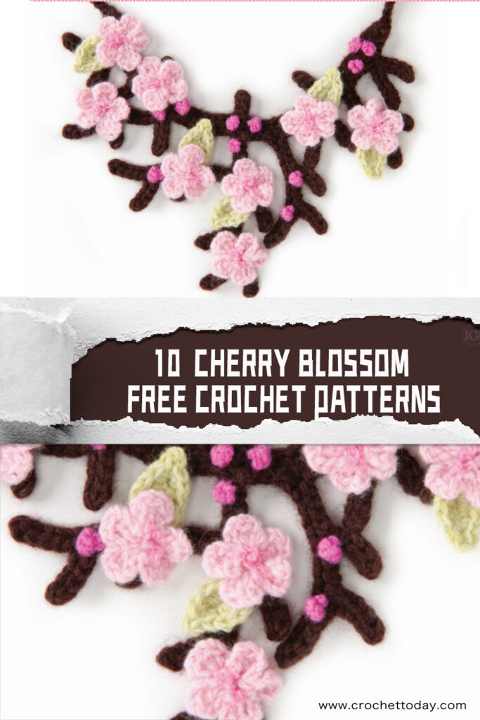 10 Crochet Cherry Blossom FREE Patterns - iGOODideas.com