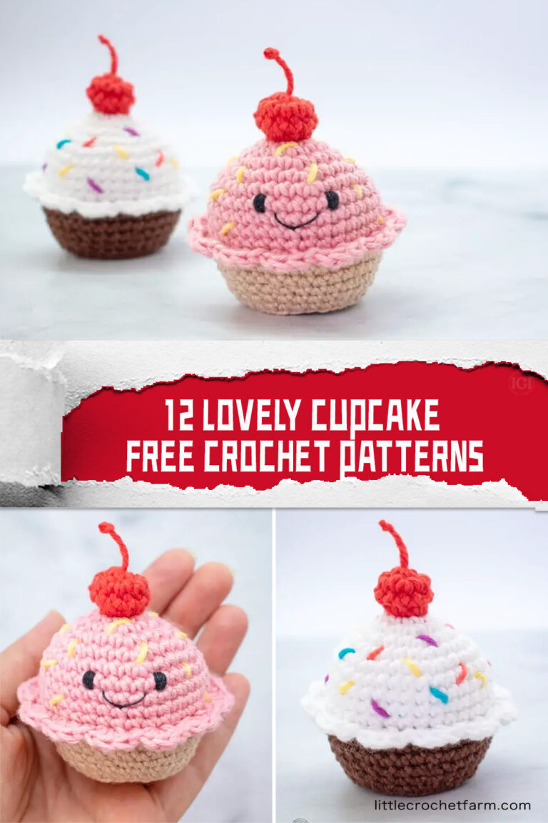 12 Lovely Crochet Cupcake FREE Patterns - iGOODideas.com