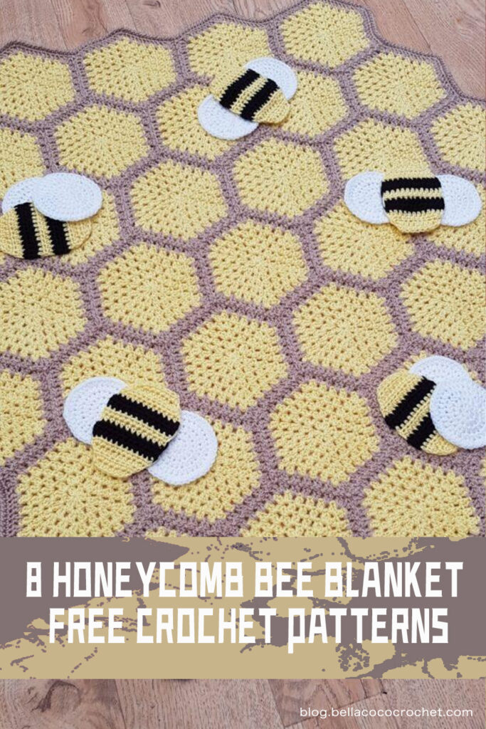 8 Crochet Honeycomb Bee Blanket FREE Patterns - iGOODideas.com