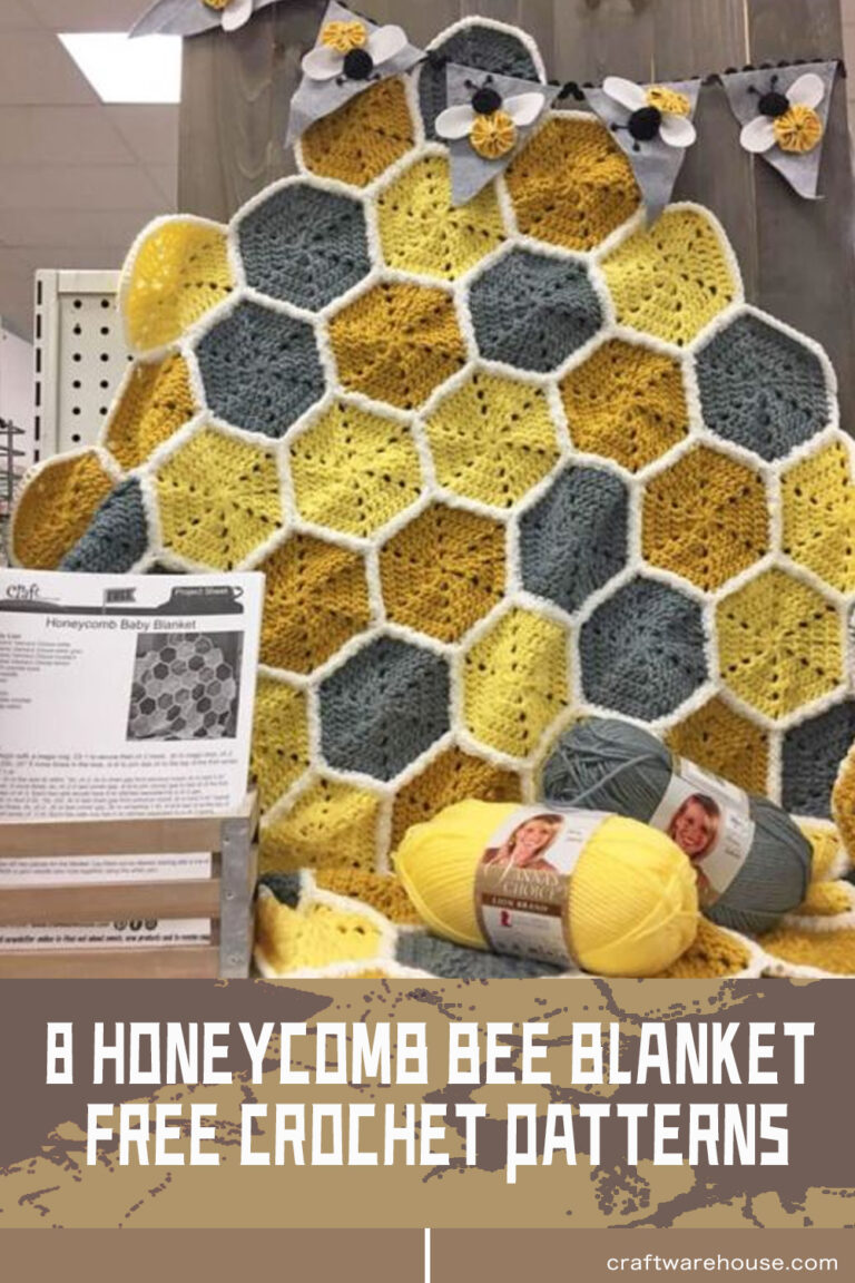8 Crochet Honeycomb Bee Blanket FREE Patterns - iGOODideas.com