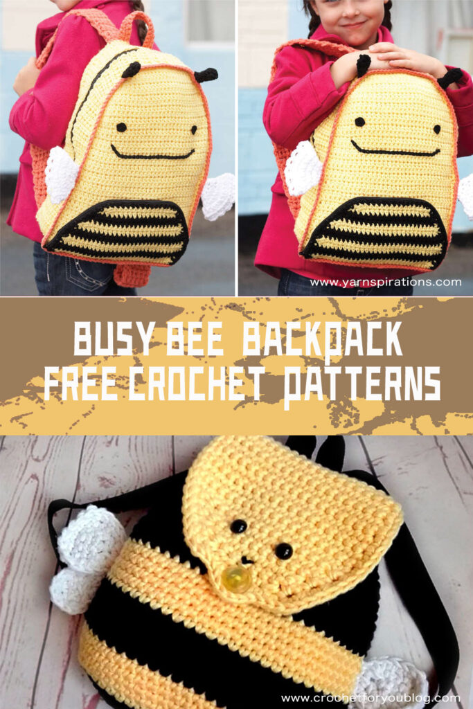 Crochet Busy Bee Backpack Free Patterns - iGOODideas.com