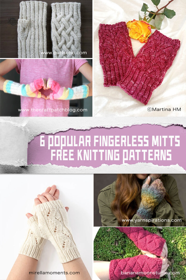 6 FREE Popular Knitted Fingerless Mitts Patterns - iGOODideas.com