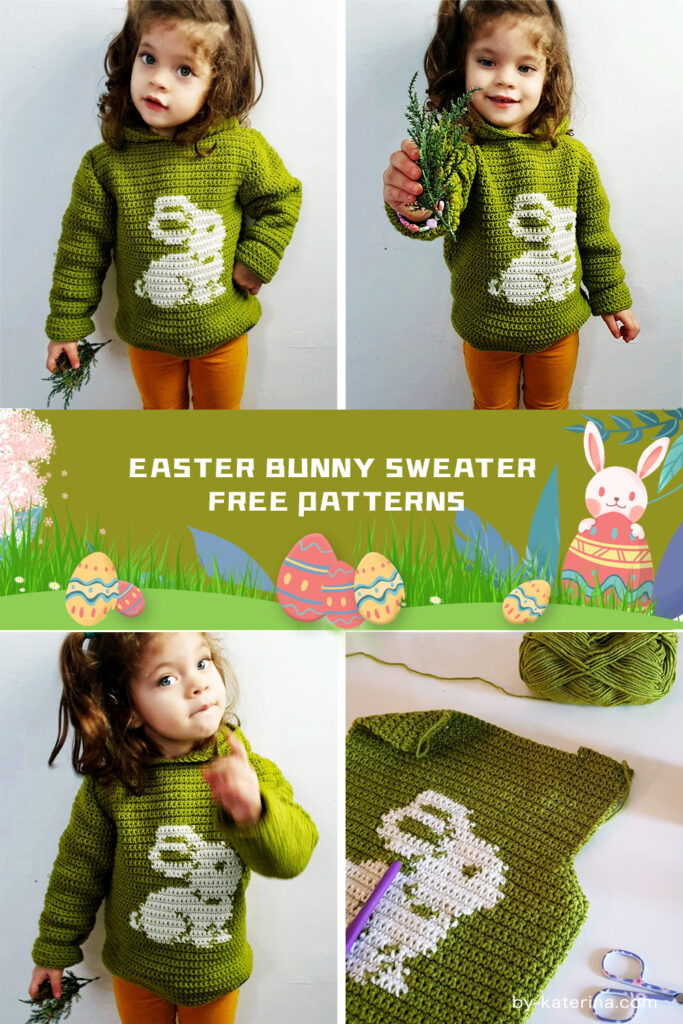 Easter Bunny Sweater FREE Crochet & Knit Patterns - iGOODideas.com