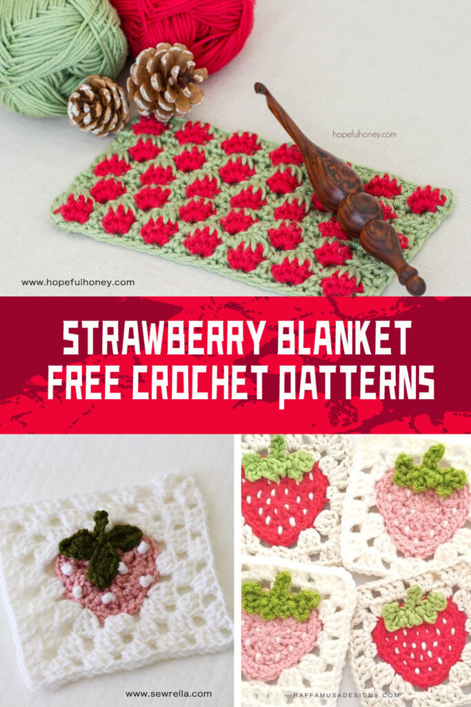 FREE Crochet Strawberry Blanket Patterns - iGOODideas.com