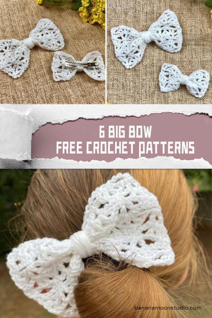 FREE Big Bow Crochet- 6 PATTERNS- iGOODideas.com