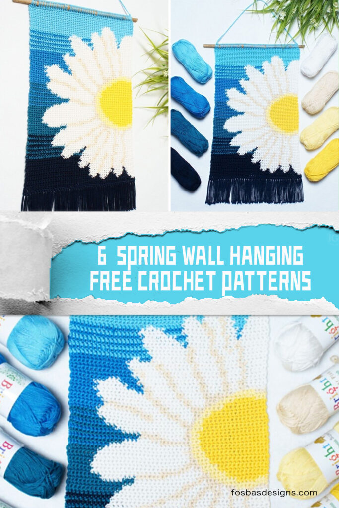 6 FREE Spring Wall Hanging Crochet Patterns - iGOODideas.com