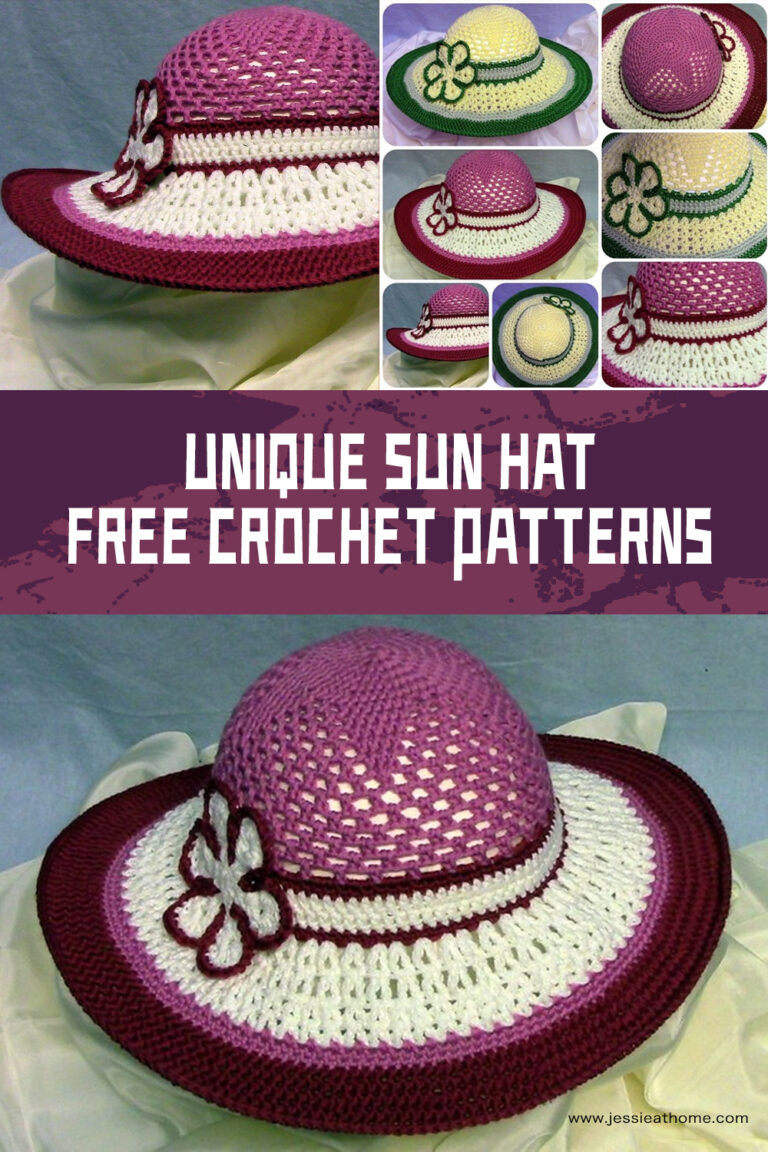 6 FREE Unique Crochet Sun Hat Patterns - iGOODideas.com