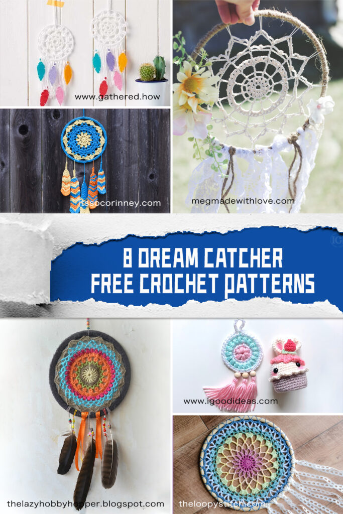 FREE Dream Catcher Crochet- 8 Patterns- iGOODideas.com