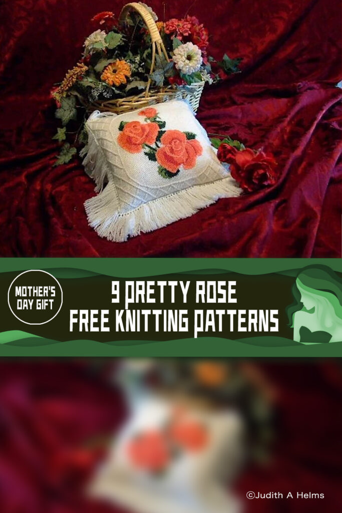 Mother's Day Gift - 9 Pretty Rose FREE Knitting Patterns - iGOODideas.com