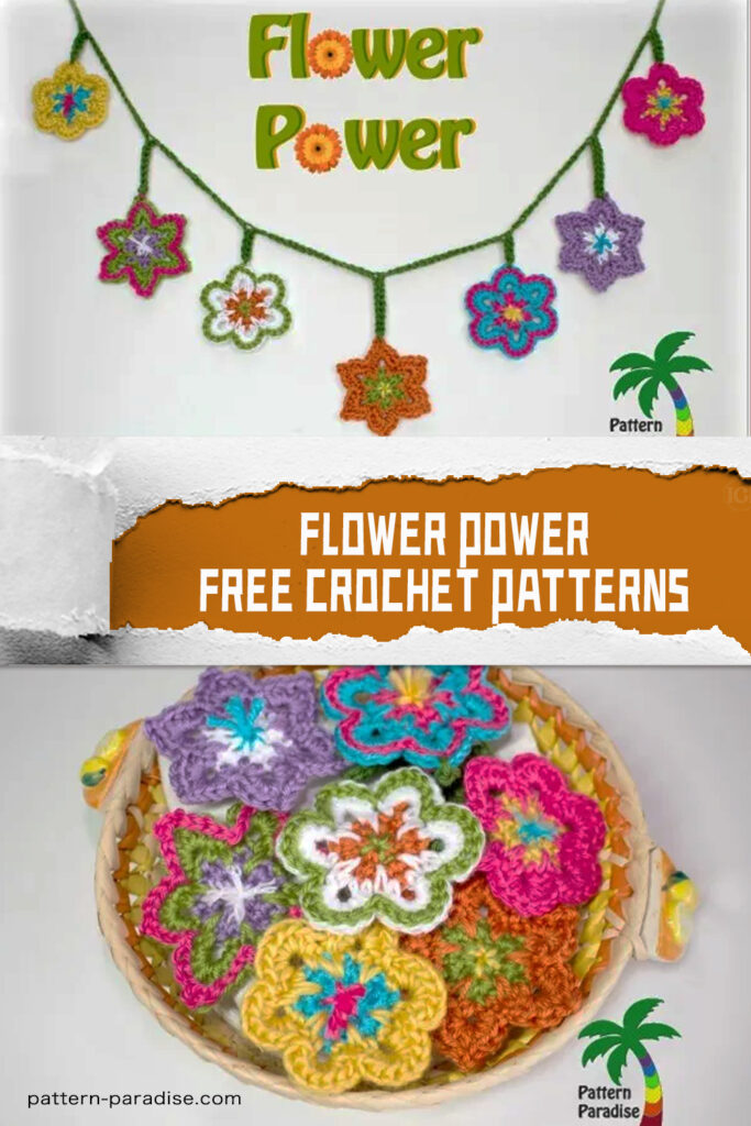 FREE Flower Power Crochet Patterns - iGOODideas.com