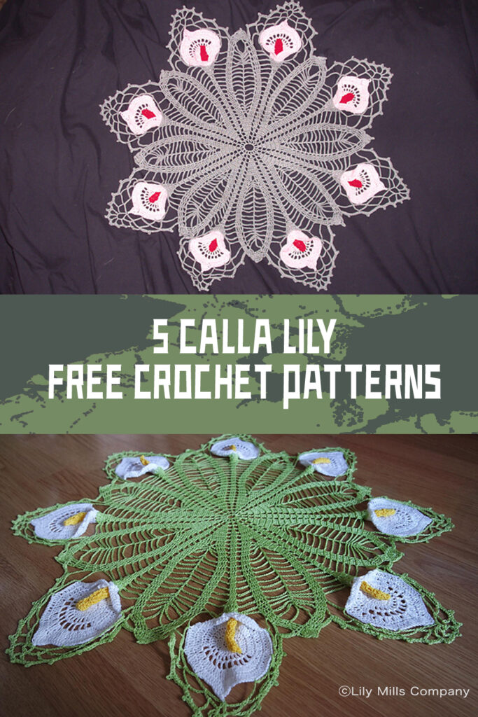 FREE Calla Lily Crochet - 5 Patterns- iGOODideas.com