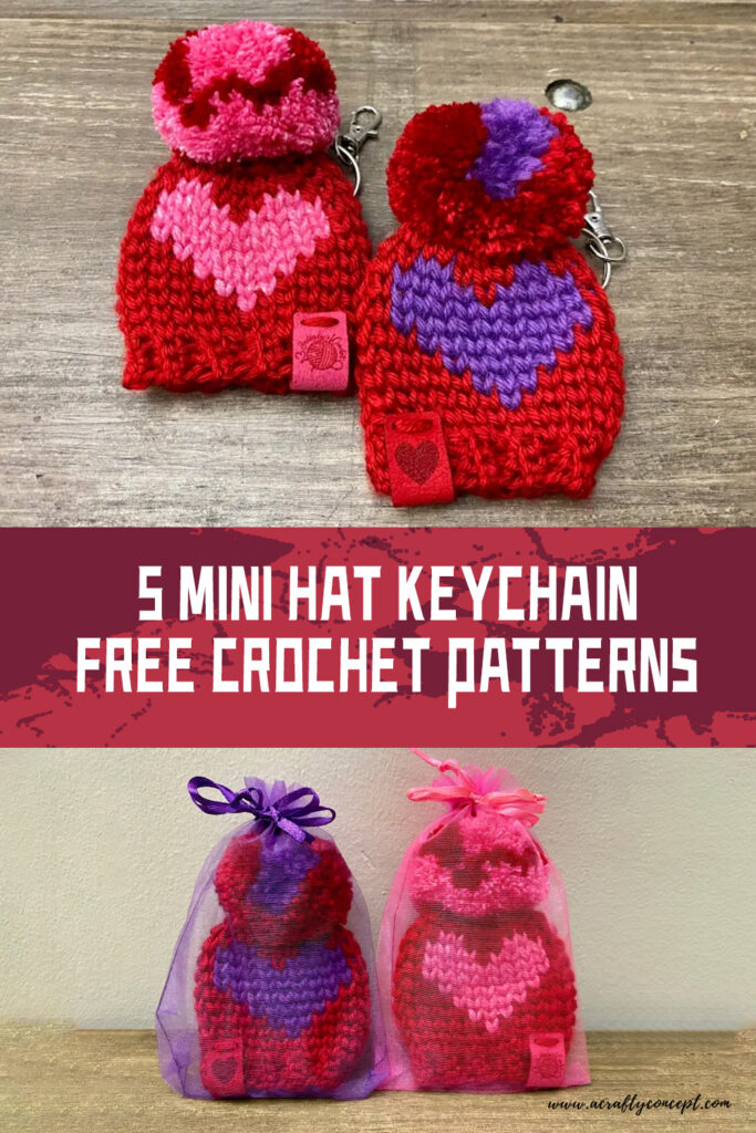 Hat Keychain FREE Crochet- 5 Patterns - iGOODideas.com