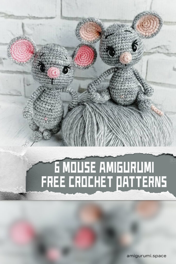 FREE Mouse Amigurumi Crochet - 6 Patterns- iGOODideas.com