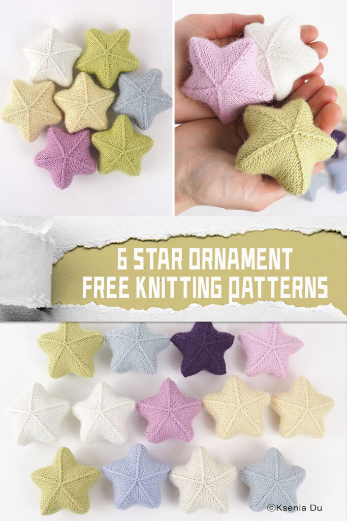 6 Ornament Star FREE Knitting Patterns - iGOODideas.com