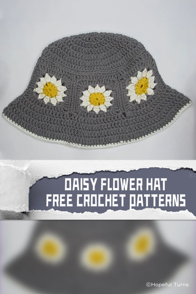 FREE Daisy Flower Hat Crochet Patterns - iGOODideas.com