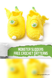 FREE Monster Slippers Crochet Patterns - iGOODideas.com