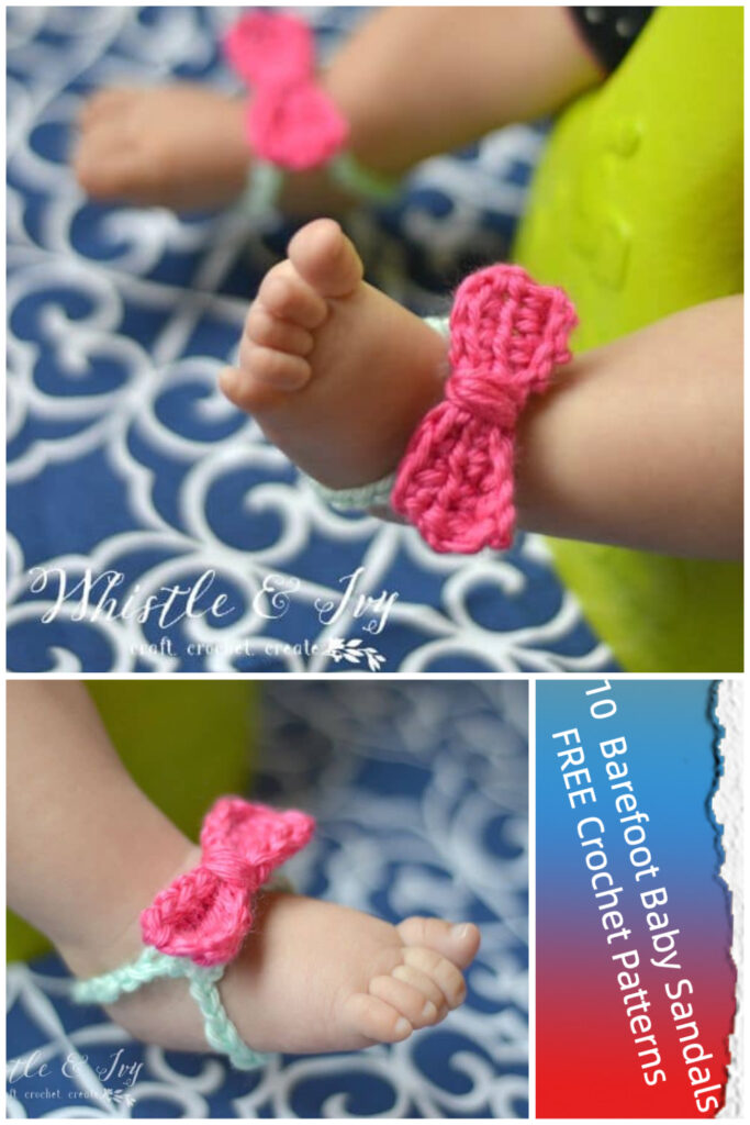 10 Crochet Barefoot Baby Sandals FREE Patterns- iGOODideas