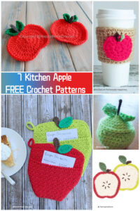 7 Kitchen Apple FREE Crochet Patterns - iGOODideas.com