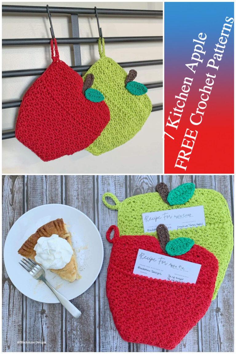 7 Kitchen Apple FREE Crochet Patterns - iGOODideas.com