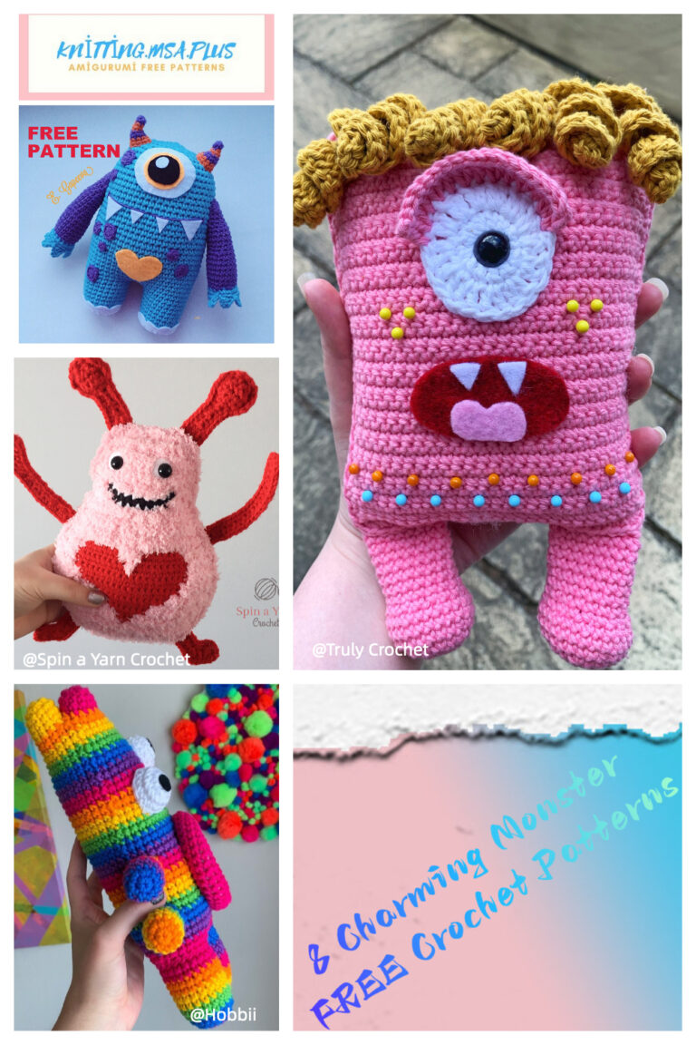 8 Charming FREE Monster Crochet Patterns - iGOODideas.com