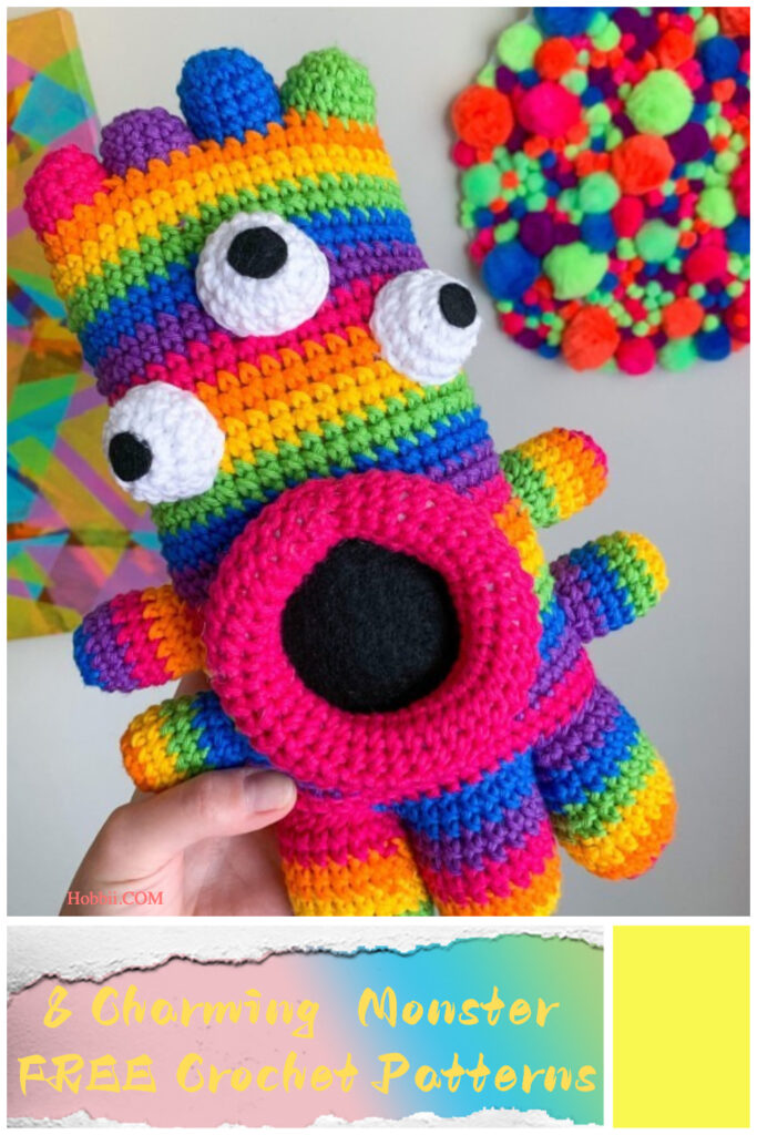 8 Charming FREE Monster Crochet Patterns - iGOODideas.com