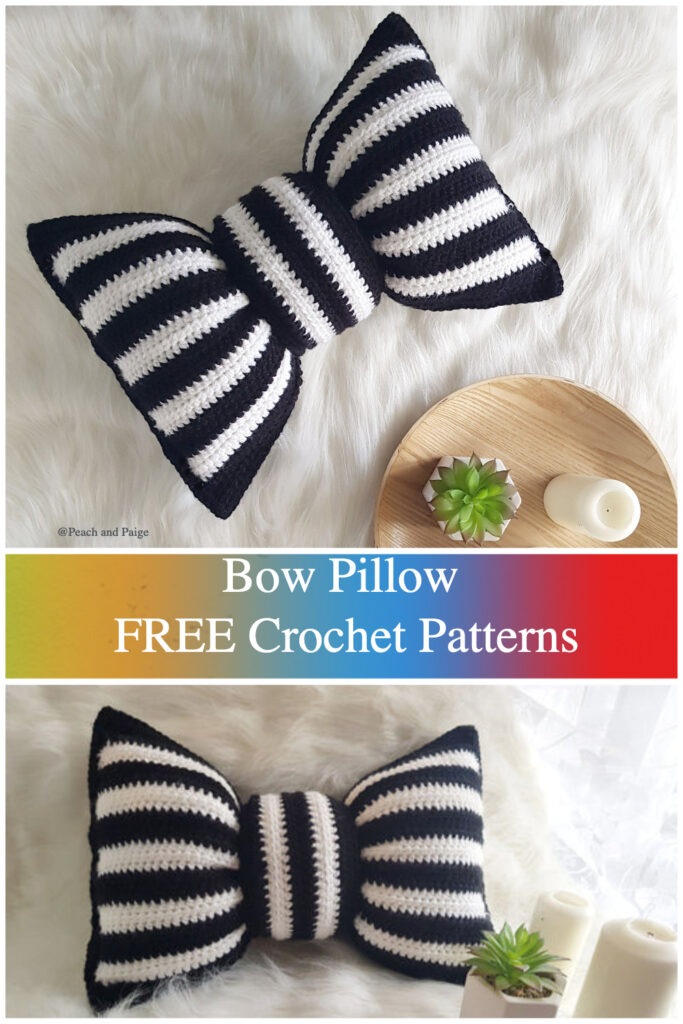 Bow Pillow FREE Crochet Patterns - iGOODideas.com