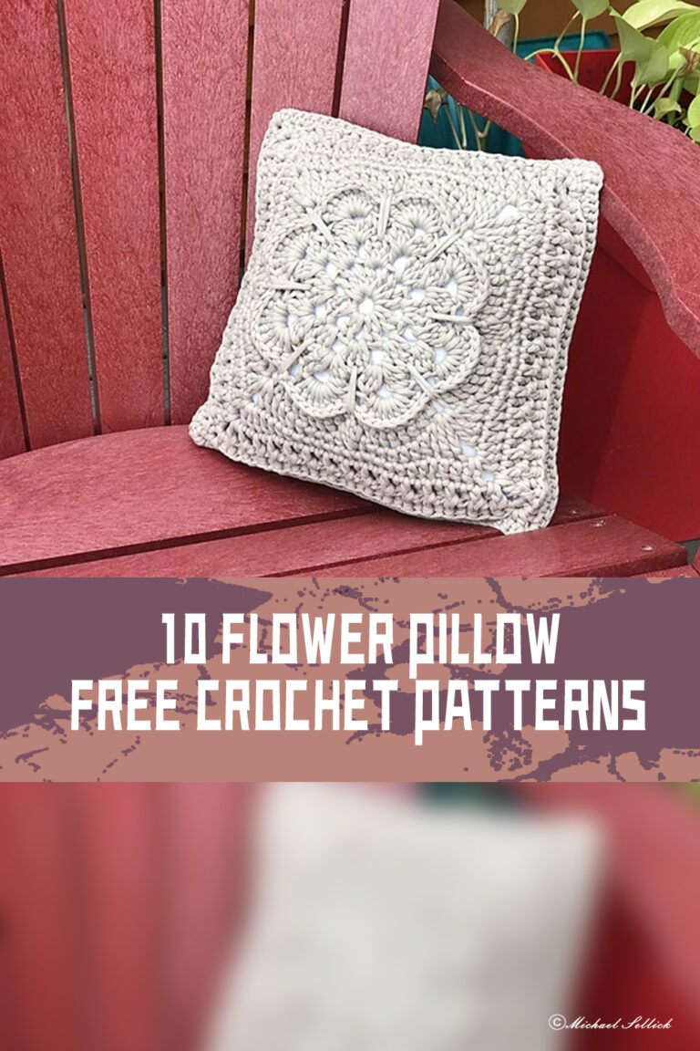 10 Flower Pillow FREE Crochet Patterns - iGOODideas.com