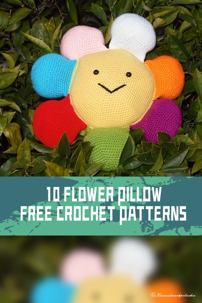 10 Flower Pillow FREE Crochet Patterns - iGOODideas.com