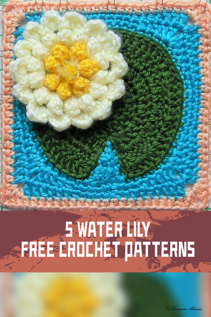 5 Water Lily FREE Crochet Patterns - iGOODideas.com