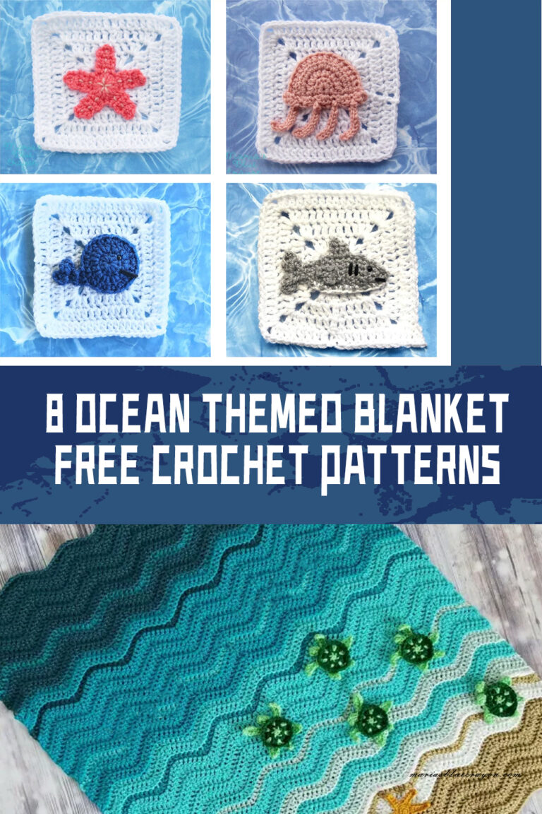 8 Ocean Themed Blanket Free Crochet Patterns - iGOODideas.com