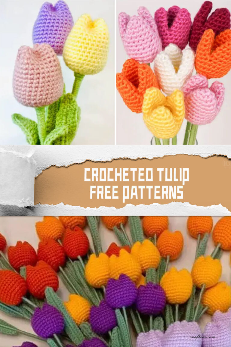 Crocheted Tulip FREE PATTERNS - iGOODideas.com