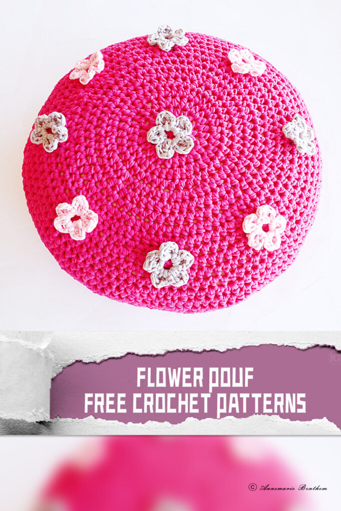 Flower Pouf FREE Crochet Patterns - iGOODideas.com